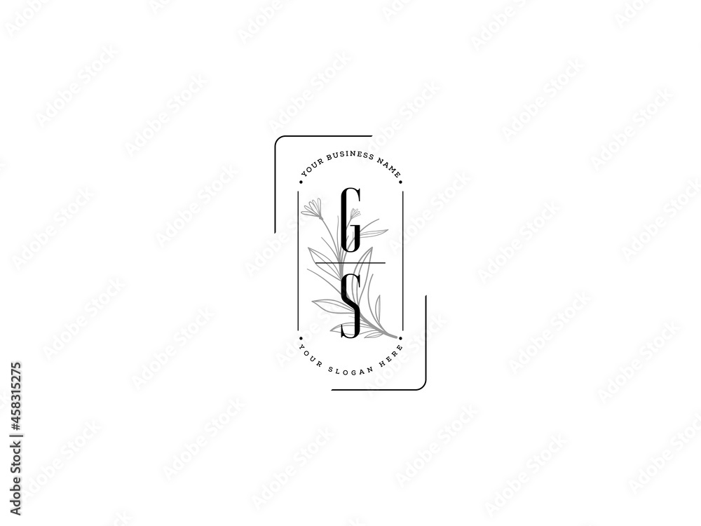 initial letter GS logo, Letter g s g s logo design vector illustration ...