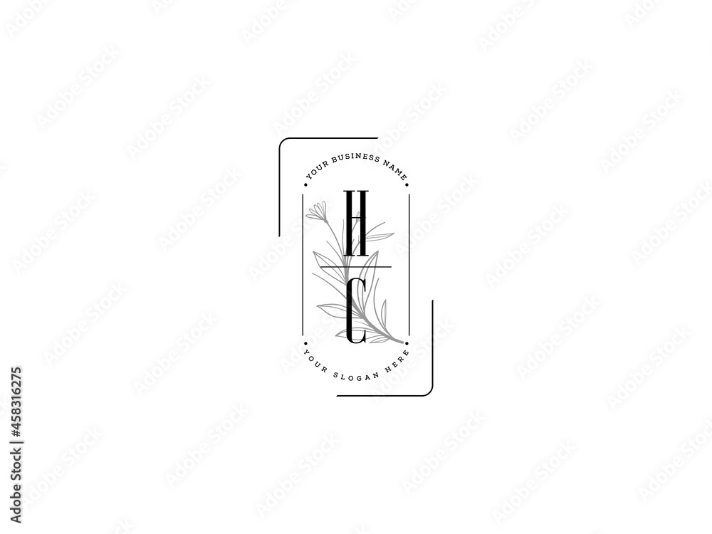 initial letter HC logo, Letter h c h c logo design vector illustration ...
