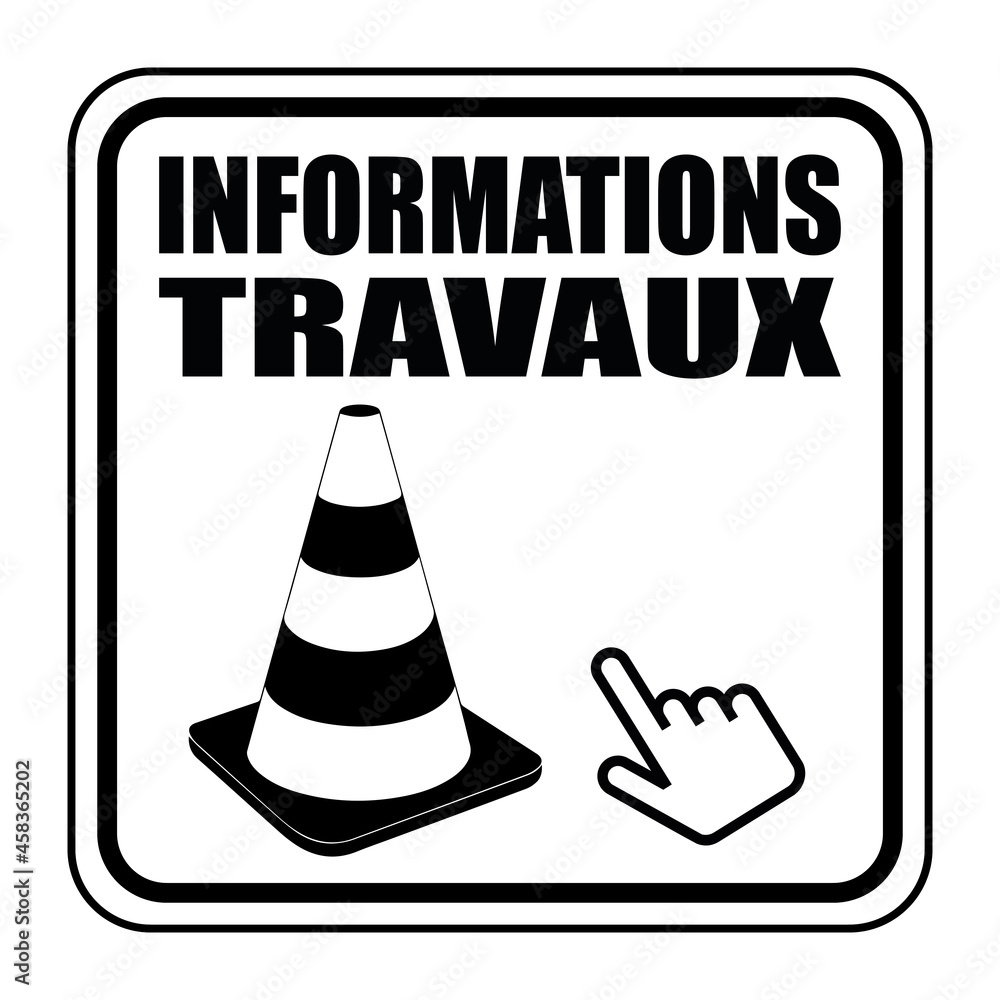 Logo informations travaux. Stock Vector | Adobe Stock
