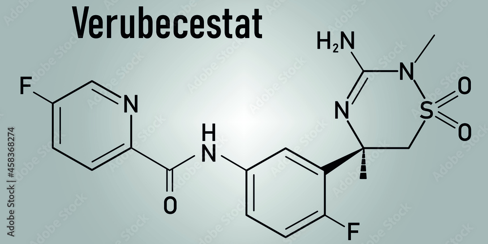 Verubecestat Alzheimer's disease drug molecule (BACE1 inhibitor ...