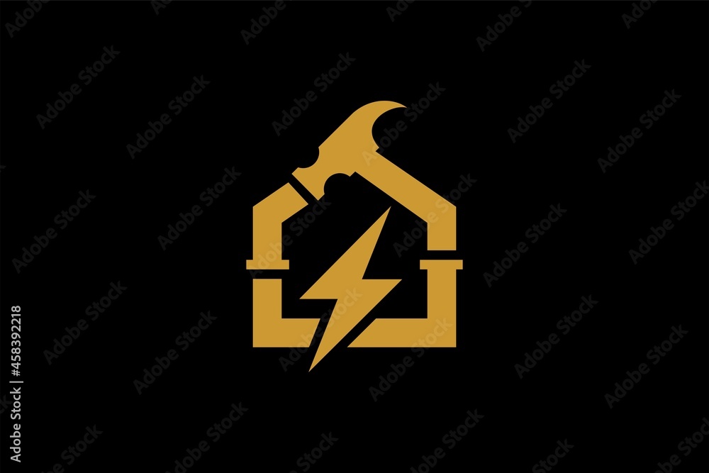 Home projects logo design vector. Home renovation illustration symbol ...