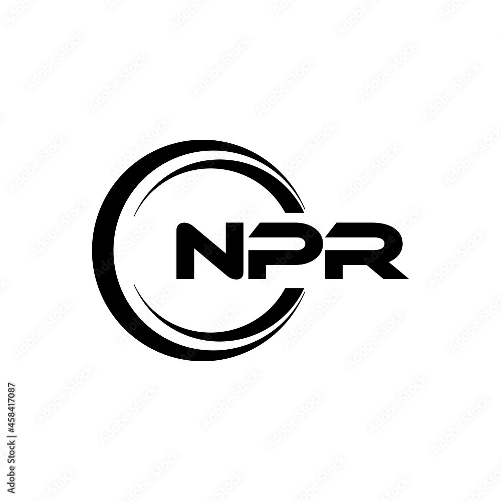 NPR letter logo design with white background in illustrator, vector ...
