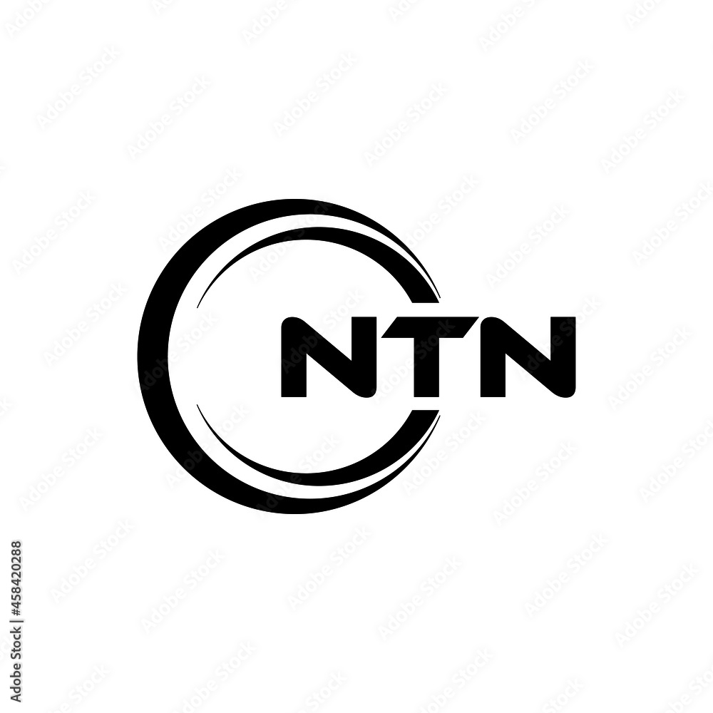 NTN letter logo design with white background in illustrator, vector ...
