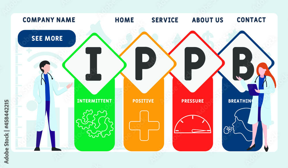 Vector website design template . IPPB - Intermittent Positive Pressure ...