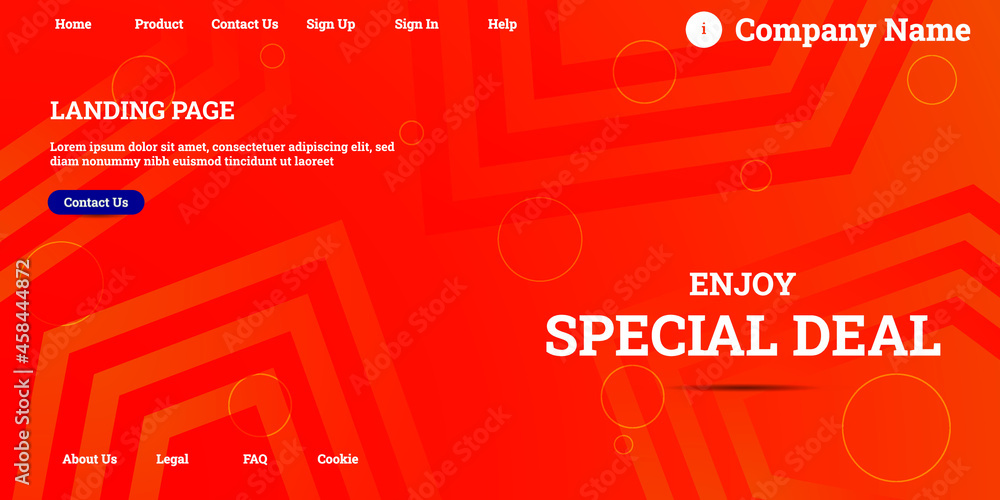 Editable abstract website background with attractive orange gradient ...