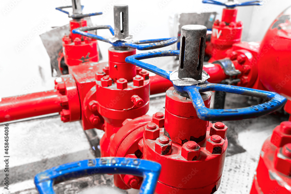 Petroleum oil and gas drilling equipment. Choke and kill manifolds are ...