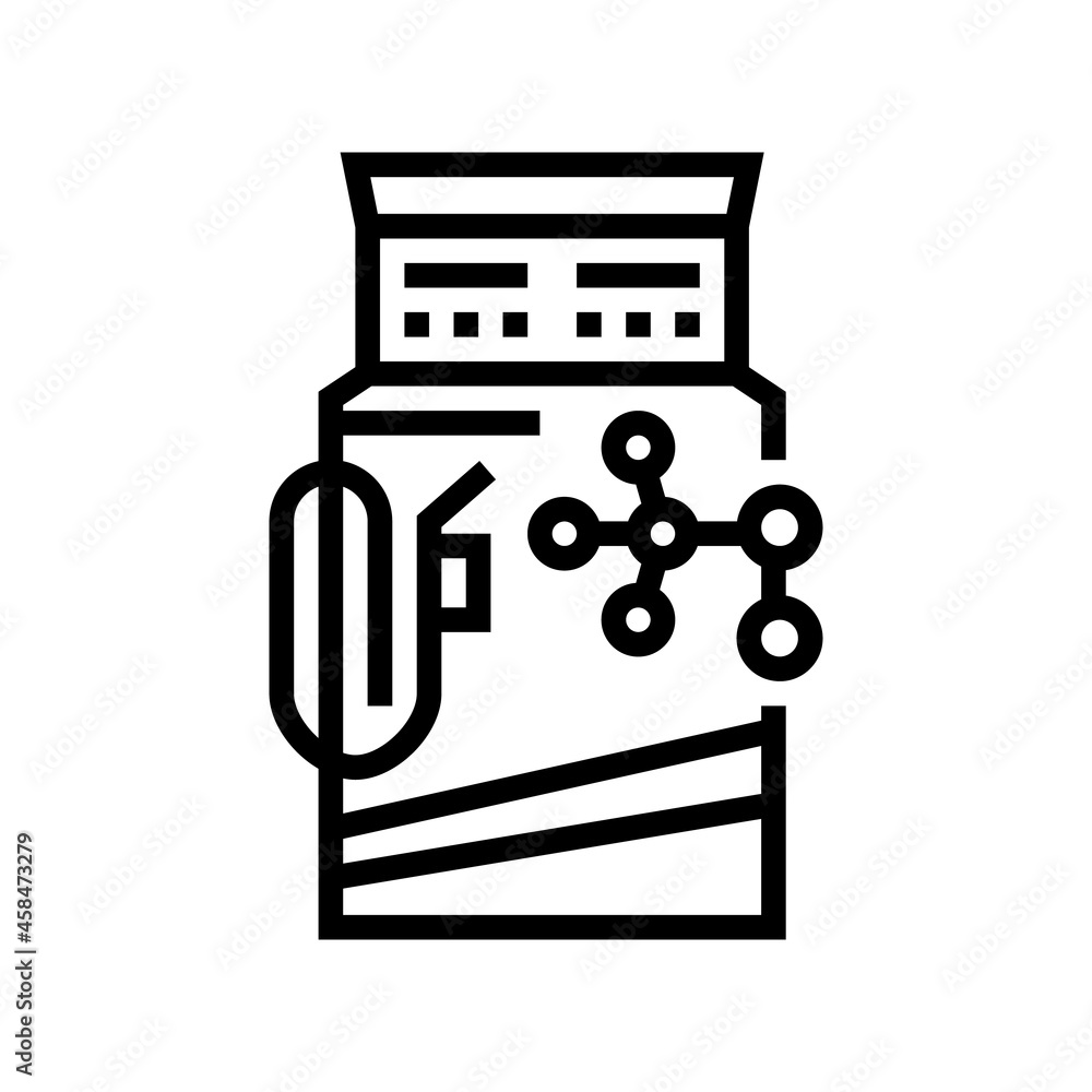 methanol gas station line icon vector. methanol gas station sign ...