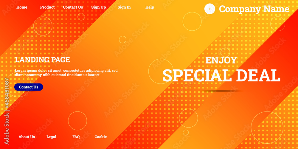 Editable abstract website background with attractive orange gradient ...