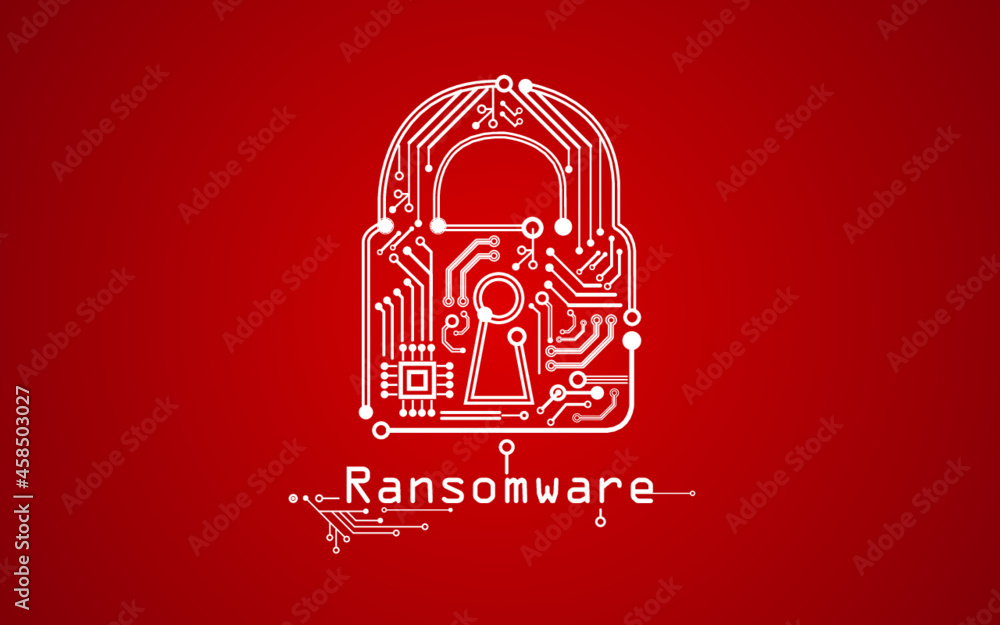 ransomware virus, padlock red background Stock Vector | Adobe Stock ransomware virus, padlock red background Stock Vector | Adobe Stock
