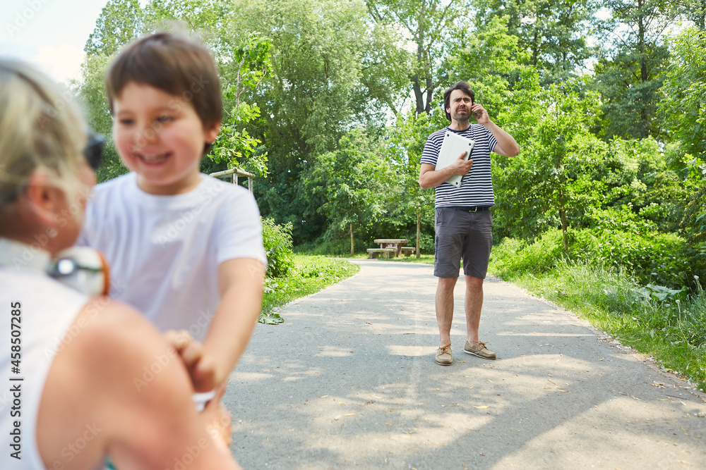 Mother and son on summer vacation in the park Stock Photo | Adobe Stock