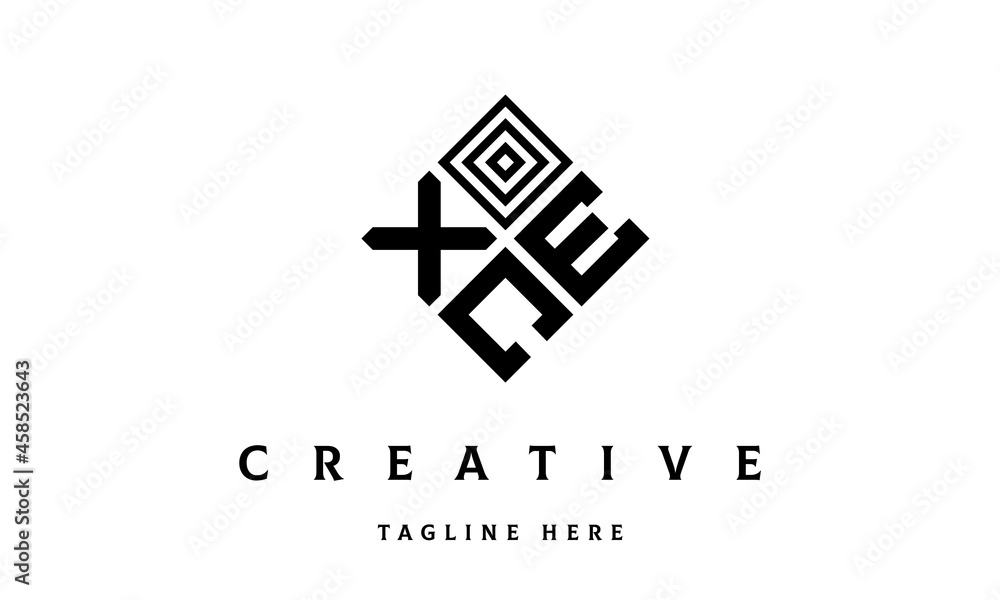 XEC rectangle three latter logo vector Stock Vector | Adobe Stock