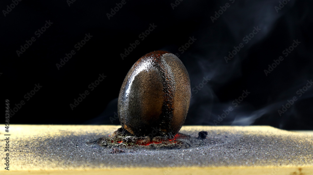 Experiments to burn eggs with a chemical reaction of Potassium ...