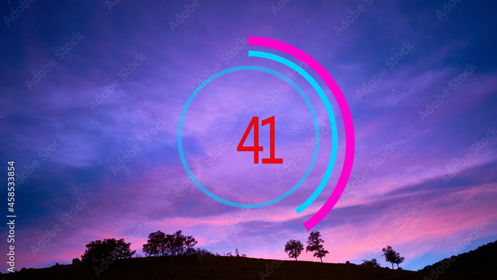 abstract colorful countdown timer animated background. Stock ...
