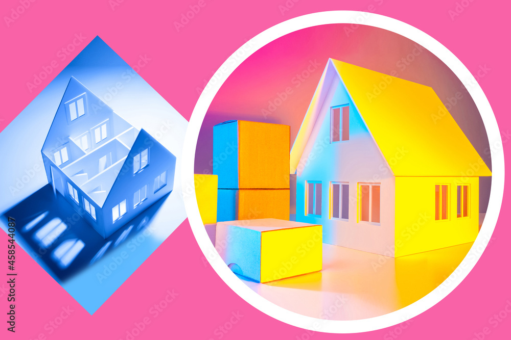 Painting works. Building design. Selection of paint for the facade ...