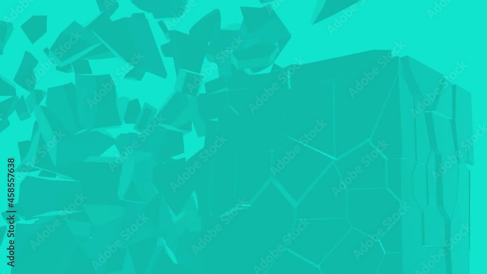 Wrecking ball smashes into cubes and destroying them. Design. 3D ...
