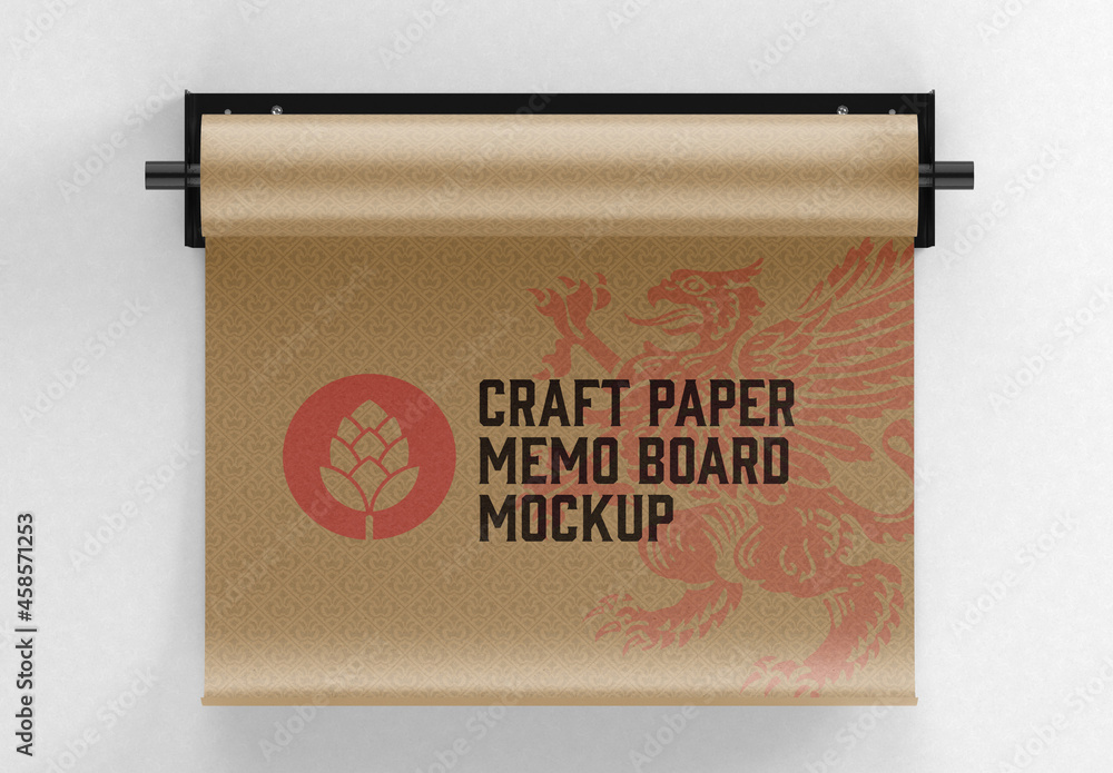 Craft Paper Memo Board Mockup Stock Template | Adobe Stock