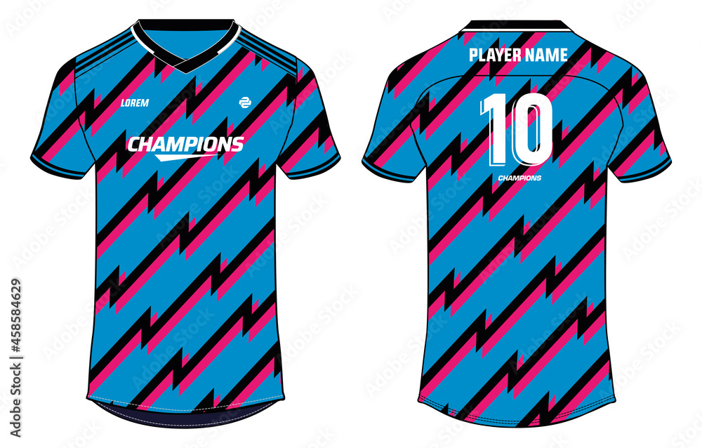 Sports t-shirt jersey design concept vector template, Abstract chevron ...