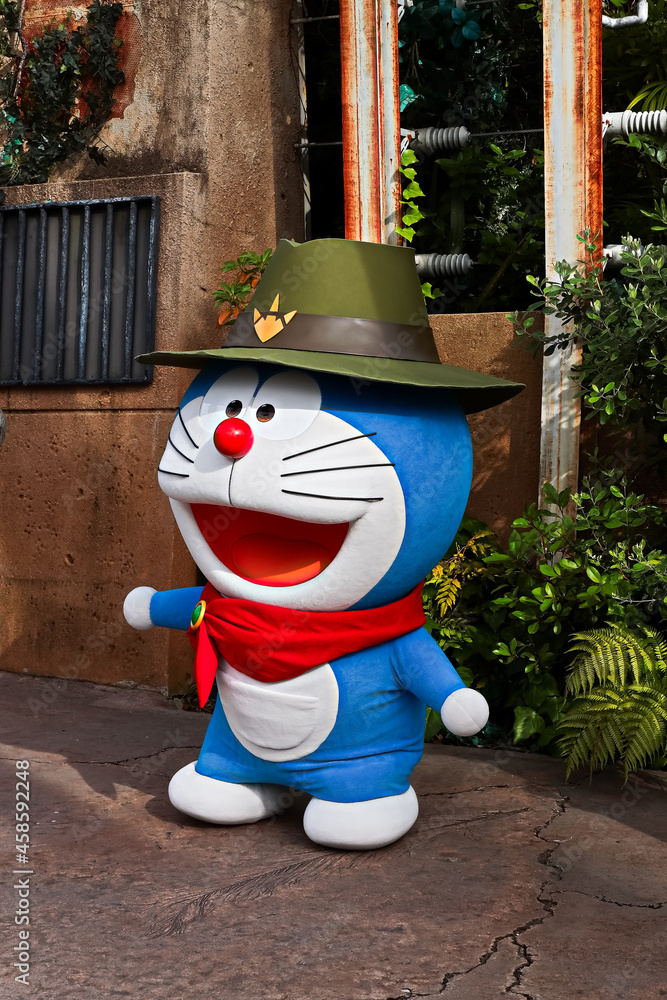 Osaka, Japan June 17, 2020 : Doraemon statue is a cartoon character ...