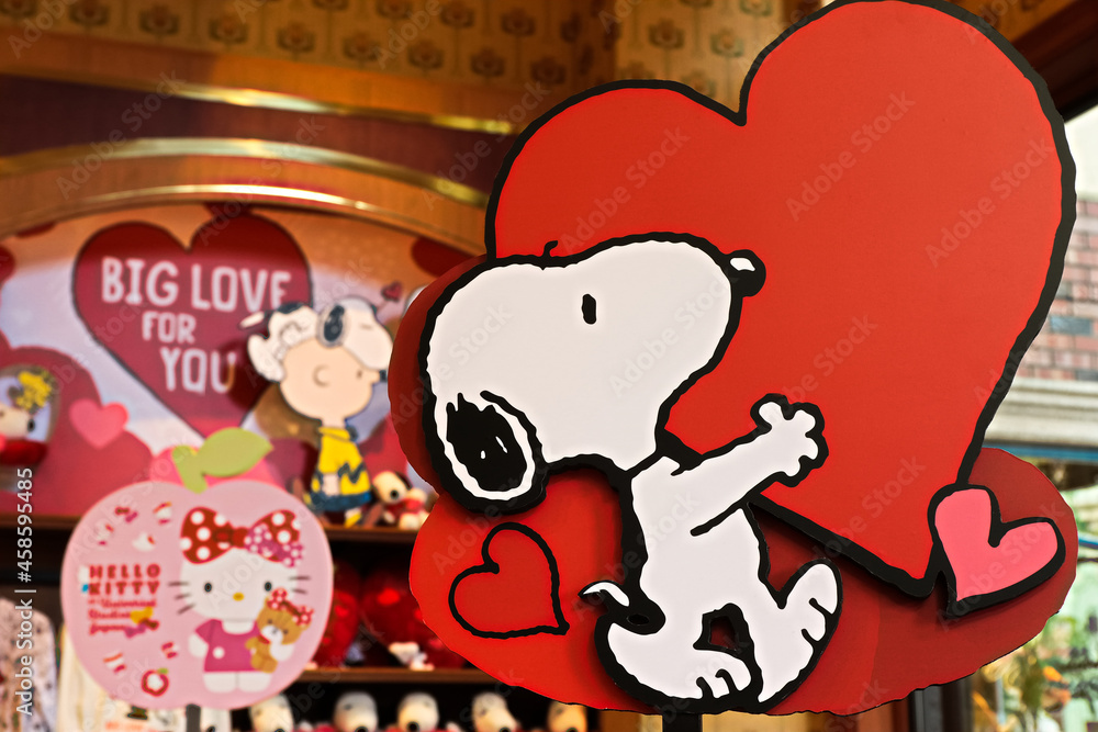 Osaka, Japan - Oct 21, 2022: Snoopy decorations figure at Universal ...