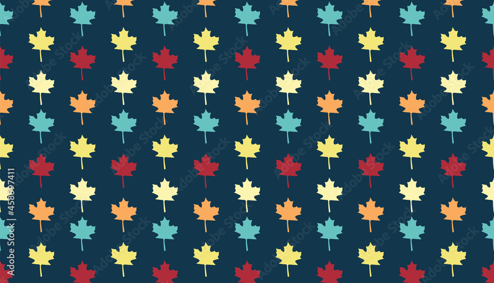 Autumn fall Leaf pattern background design for texture printing ...