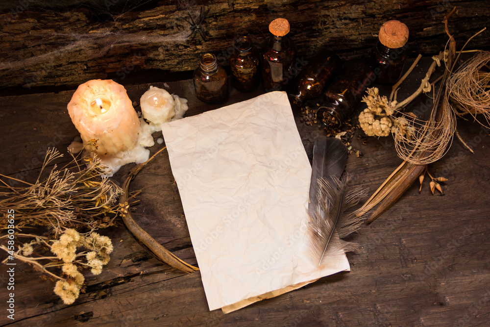 set of objects symbols of esoteric rituals Stock Photo | Adobe Stock