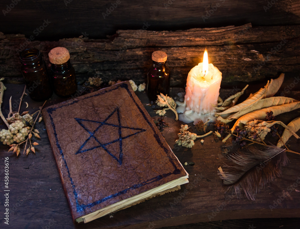 set of objects symbols of esoteric rituals Stock Photo | Adobe Stock