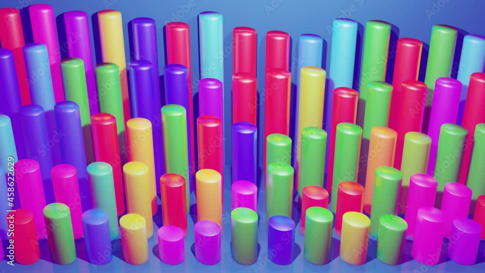 abstract infographics from multi-colored columns in rows, beautiful ...