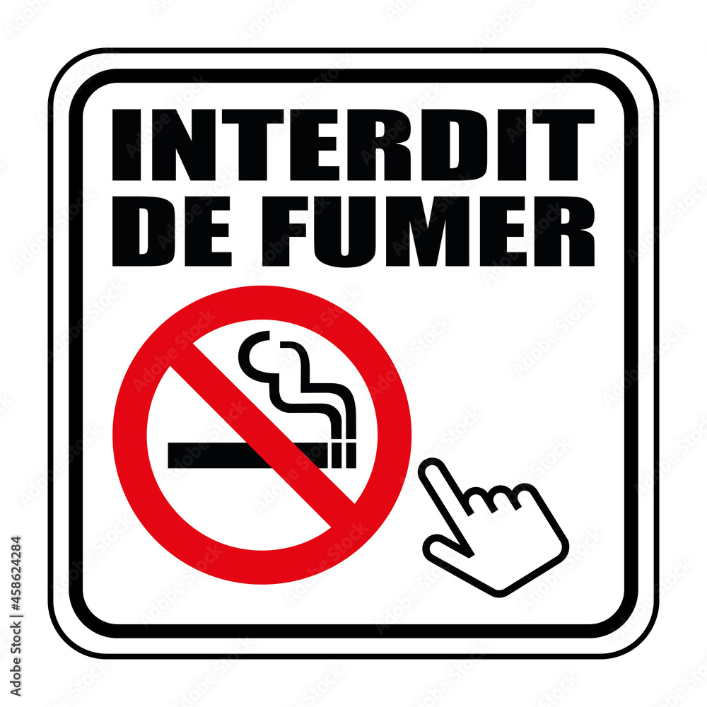 Logo interdit de fumer. Stock Vector | Adobe Stock