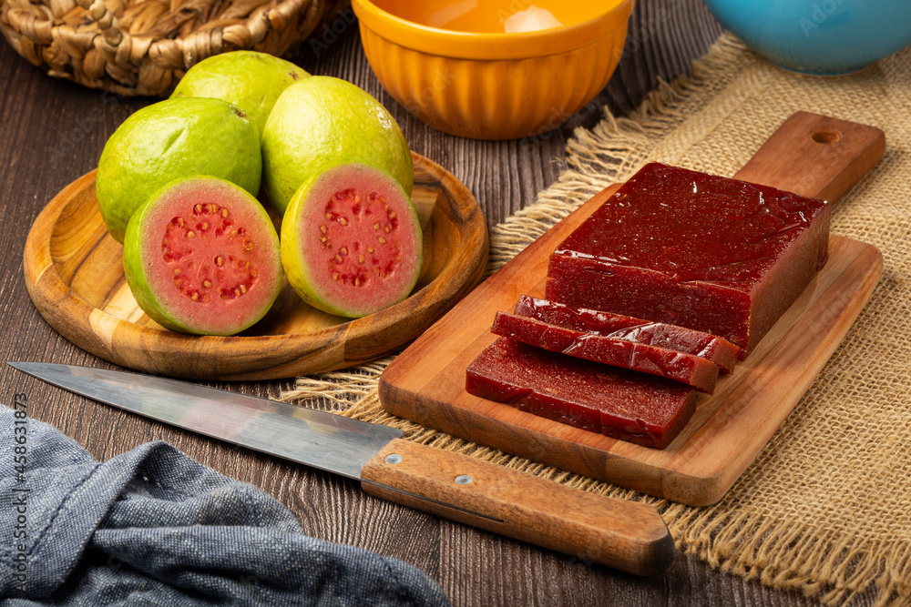 Guava paste, typical sweet made from guava also known as Goiabada ...