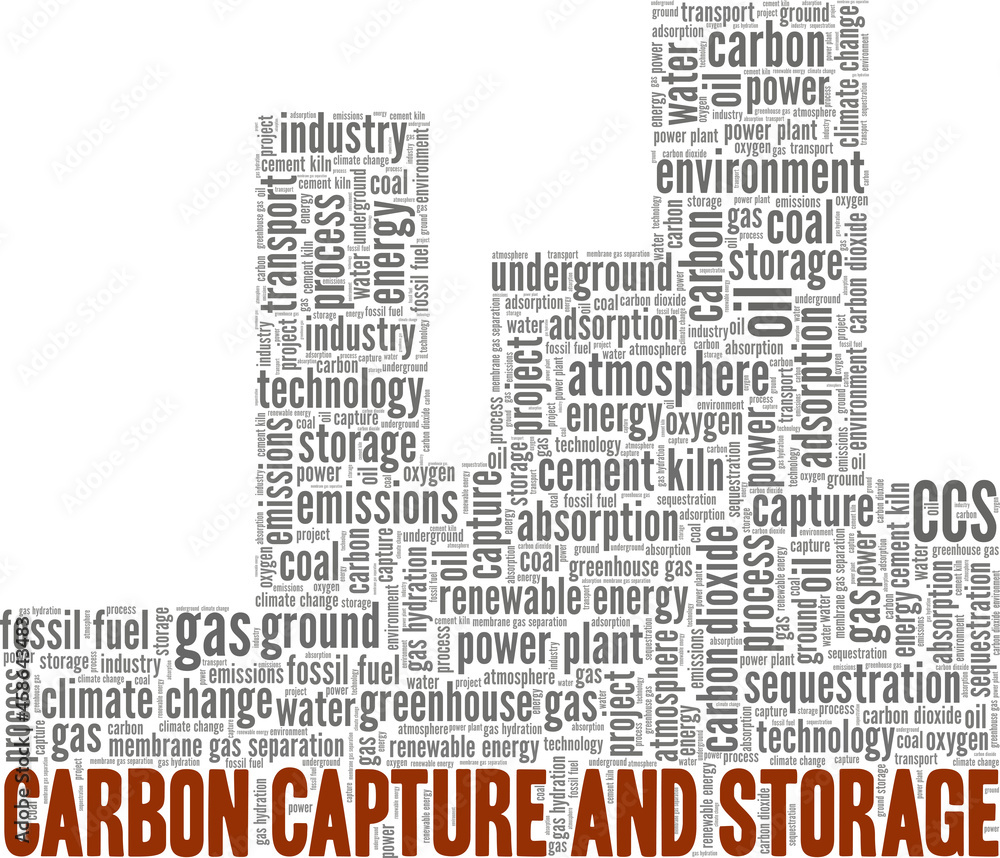 Carbon Capture and Storage - CCS vector illustration word cloud ...