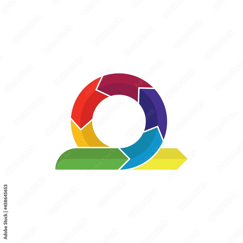 Agile development process vector design. Agile methodology, life cycle ...