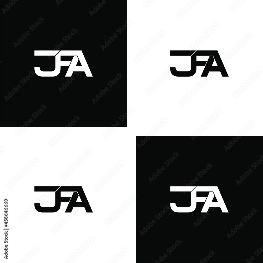 jfa initial letter monogram logo design set Stock Vector | Adobe Stock