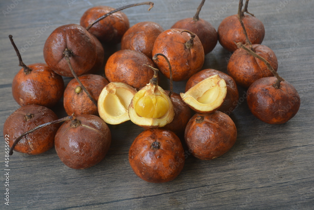 Baccaurea macrocarpa, also called tampoi, is a small, tropical ...