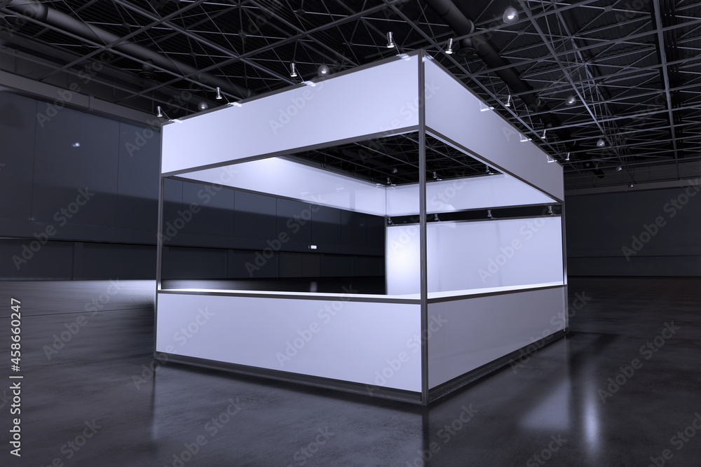 Exhibition stand for mockup and Corporate identity,Display design.Empty ...