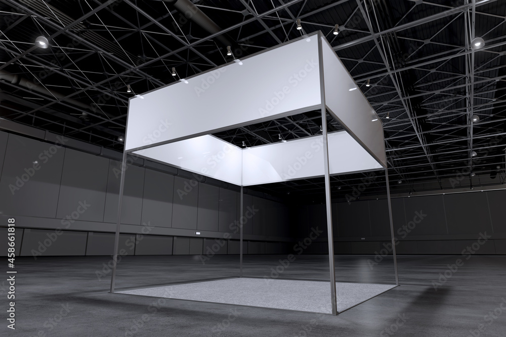 Exhibition stand for mockup and Corporate identity,Display design.Empty ...