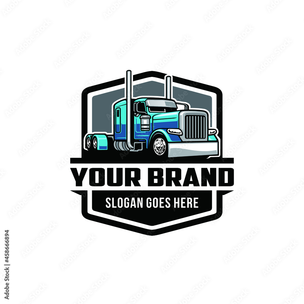 american truck - big rig isolated logo vector Stock Vector | Adobe Stock