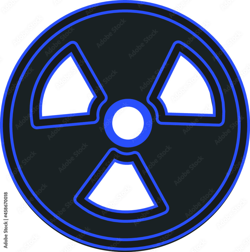 will fill radiation, sign, nuclear, radioactive, danger, symbol, icon ...