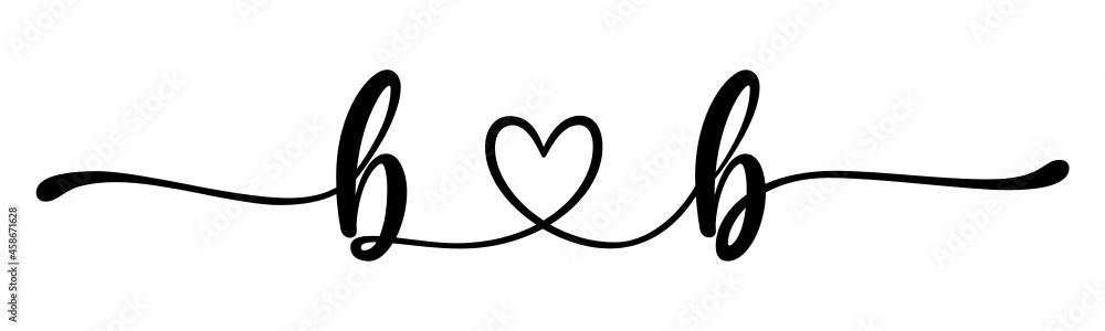 bb, bb, letters with heart Monogram, monogram wedding logo. Love icon ...