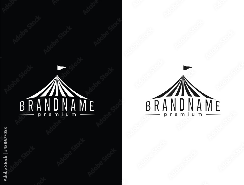 Party Rental Tent Event Logo Design Stock Vector black silhouette ...