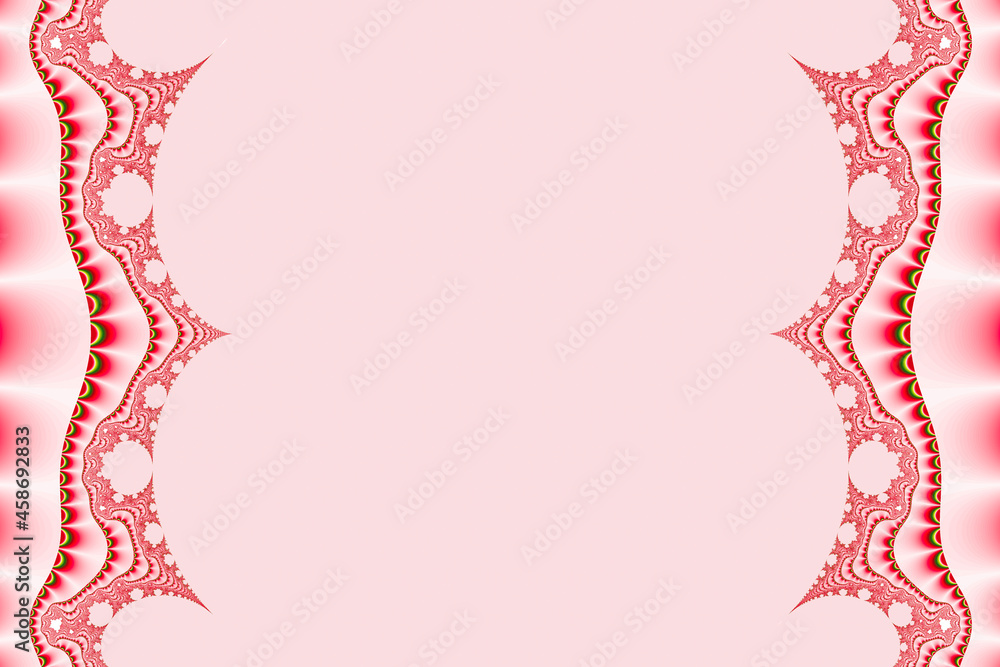 pink banner with a beautiful edge, fractal psychedelic artistic ...