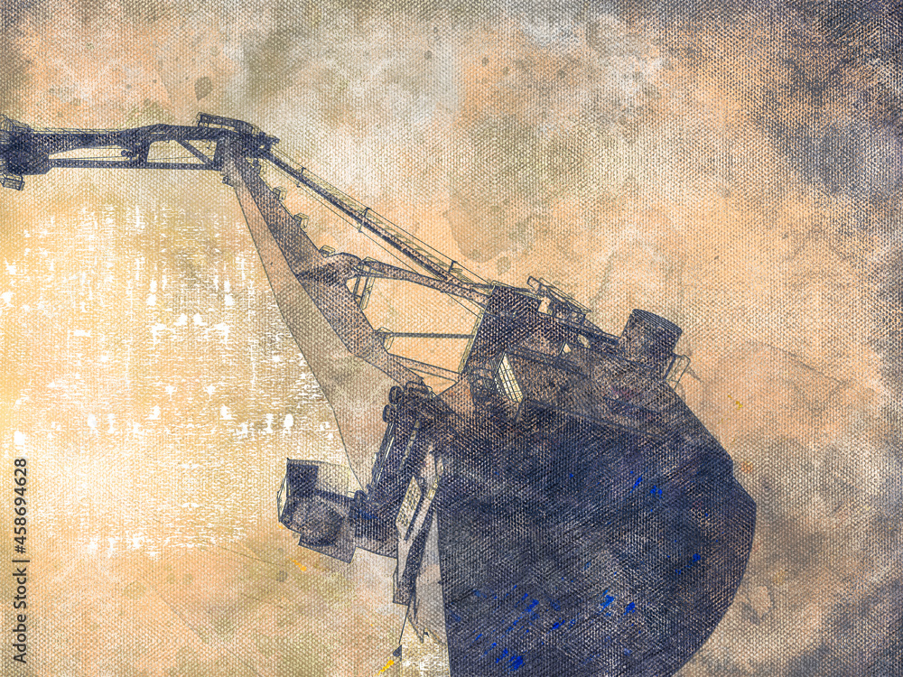 Shipbuilding, shipyard. High tower crane against the sky. Large ...