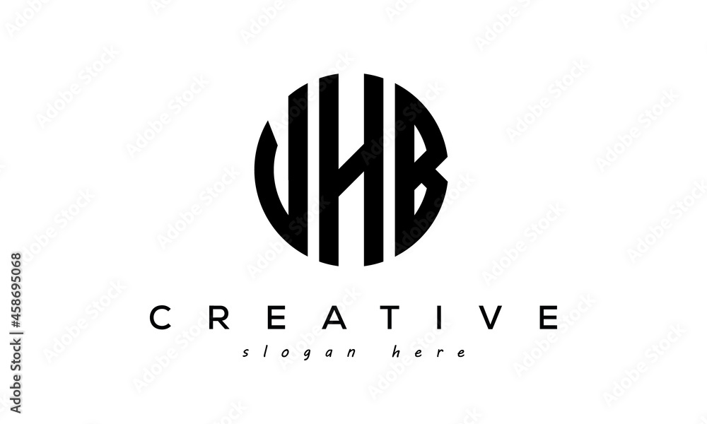Letter VHB creative circle logo design vector Stock Vector | Adobe Stock