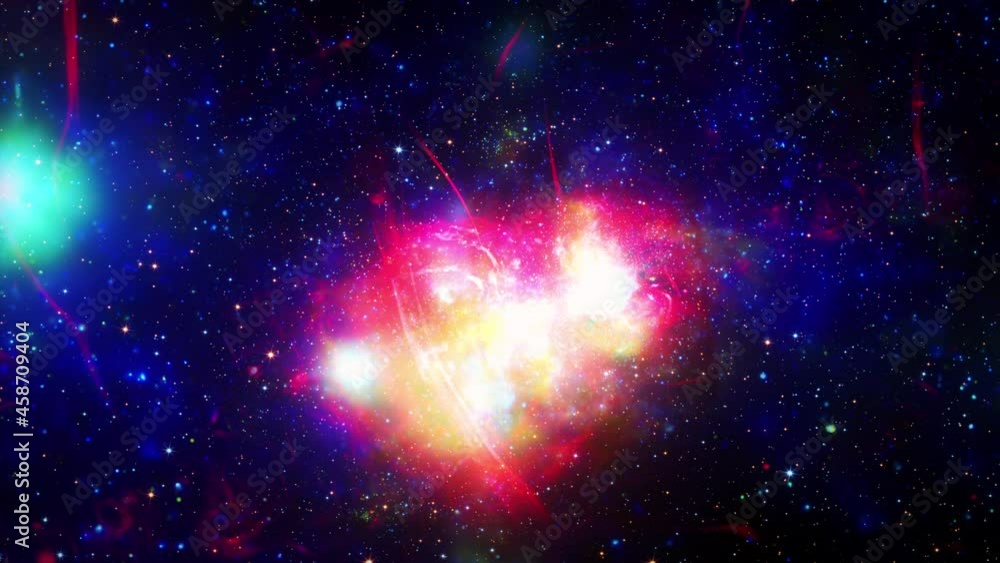 Space flight into a star field realistic galaxy milky way animation ...