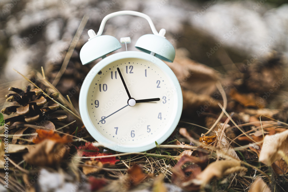 daylight savings time alarm clock fall back Stock Photo | Adobe Stock