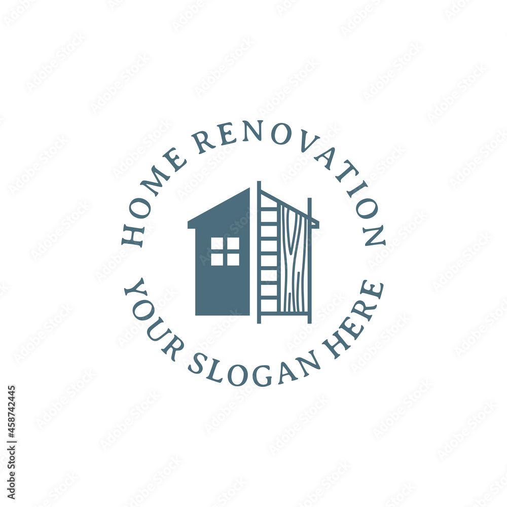 build a new house logo design vector, remodeling and repair. Stock ...