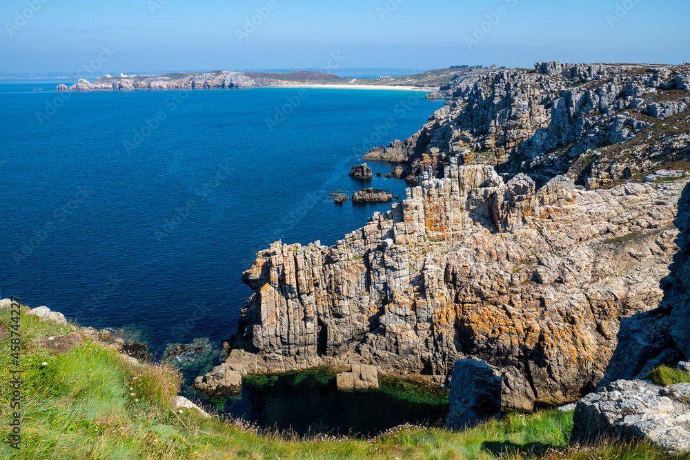 Pointe de Pen-Hir, Camaret-sur-Mer, Presqu'île de Crozon. Côte ...