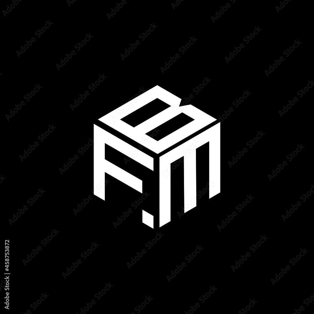 BFM letter logo design on black background.BFM creative initials letter ...