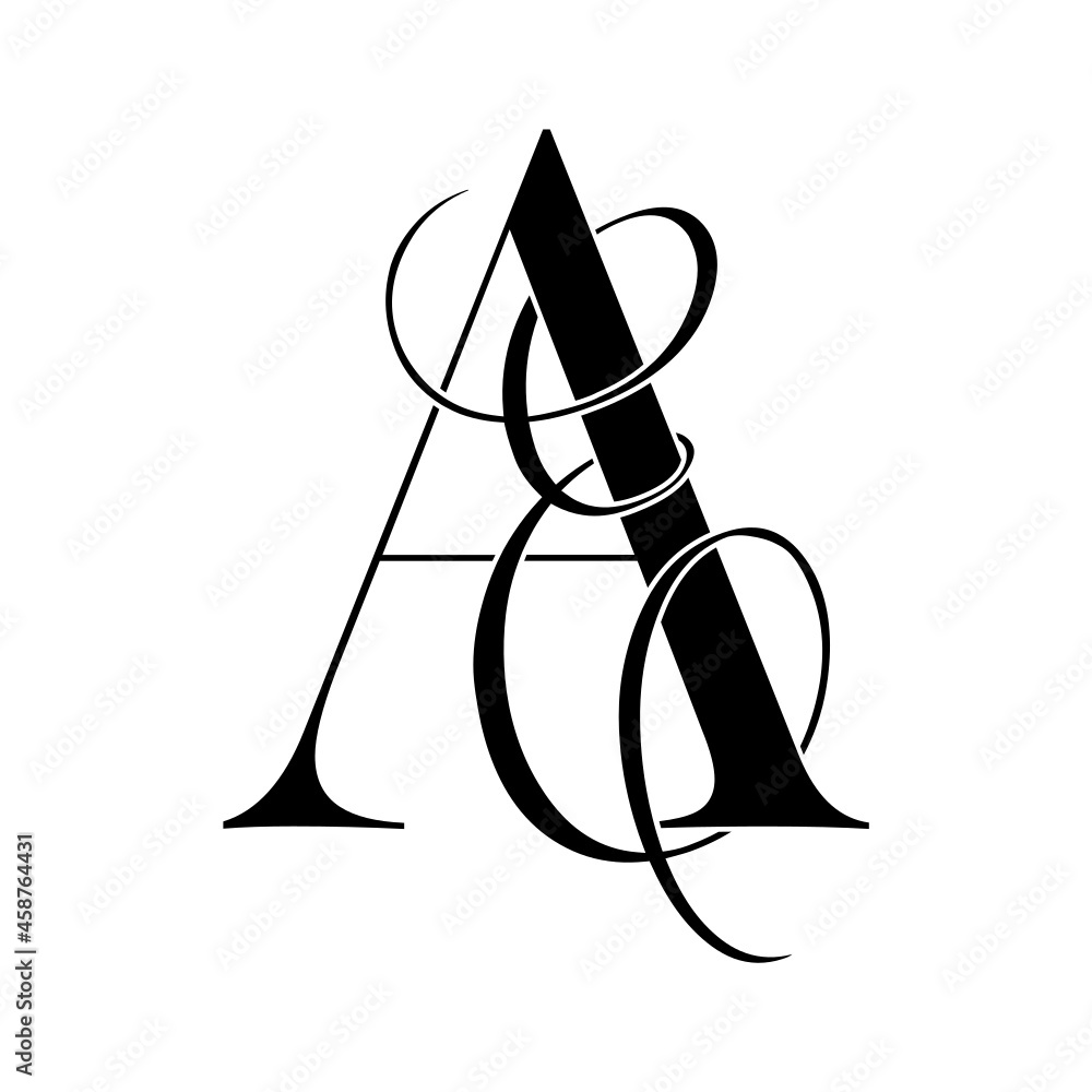 ae, ea, monogram logo. Calligraphic signature icon. Wedding Logo ...