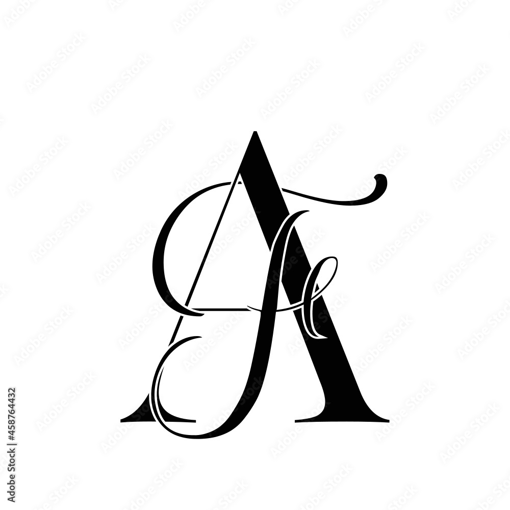 af, fa, monogram logo. Calligraphic signature icon. Wedding Logo ...