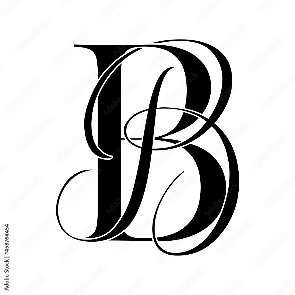 bb, bb, monogram logo. Calligraphic signature icon. Wedding Logo ...